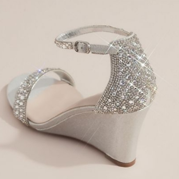 David's Bridal | Shoes | Davids Bridal Blossom Pave Crystalembellished ...